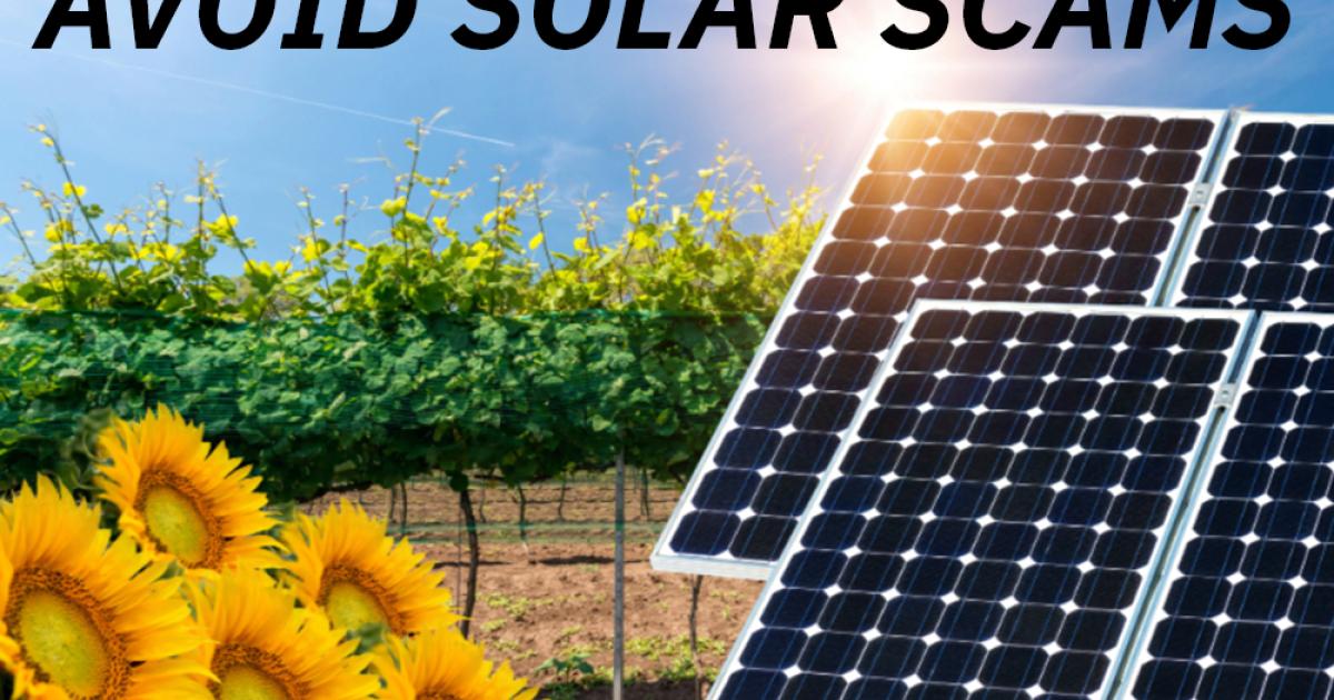 Buyer Beware: Solar Scammers Target Rural Consumers | FreeState ...